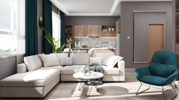 他家厨房和客厅打通,做开放式厨房,空间感瞬间倍增,太明智了!