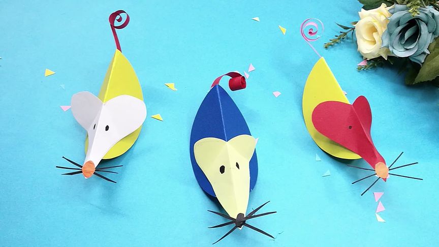 小壮手工做个小老鼠不倒翁,做法简单又好玩,亲子手工小玩具