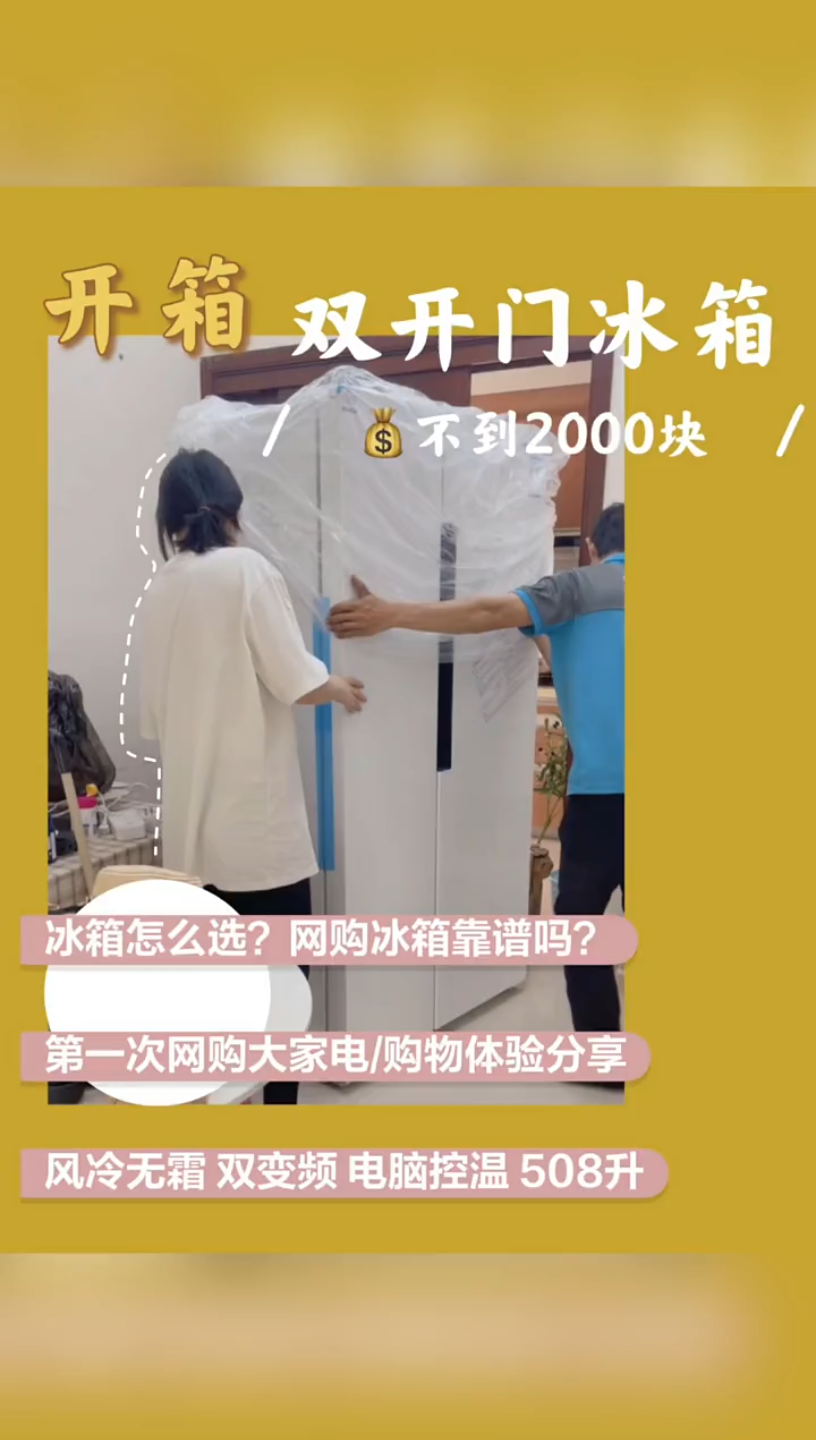 原来家电还可以这样:6冰箱开箱 双开门冰箱推荐 记录出租房生活 家居...