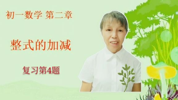 初中数学,名校真题,整式的加减复习第4题。