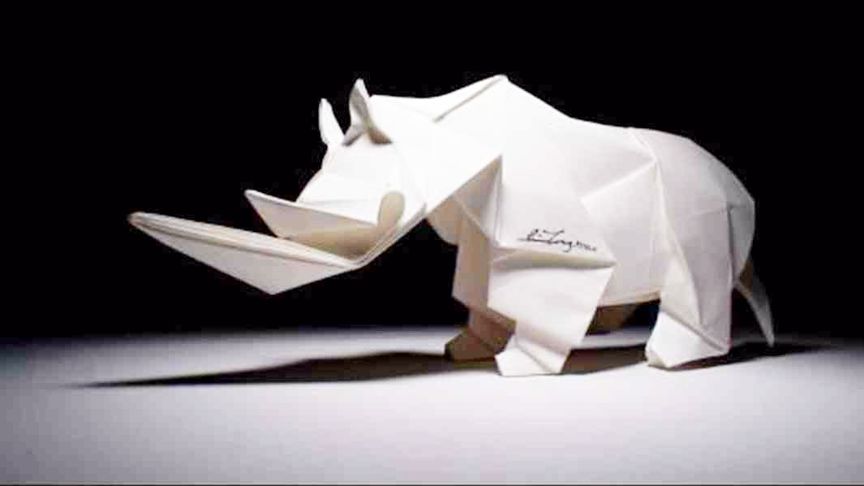 幼儿园零基础手工折纸课程创意DIY,犀牛 动画片