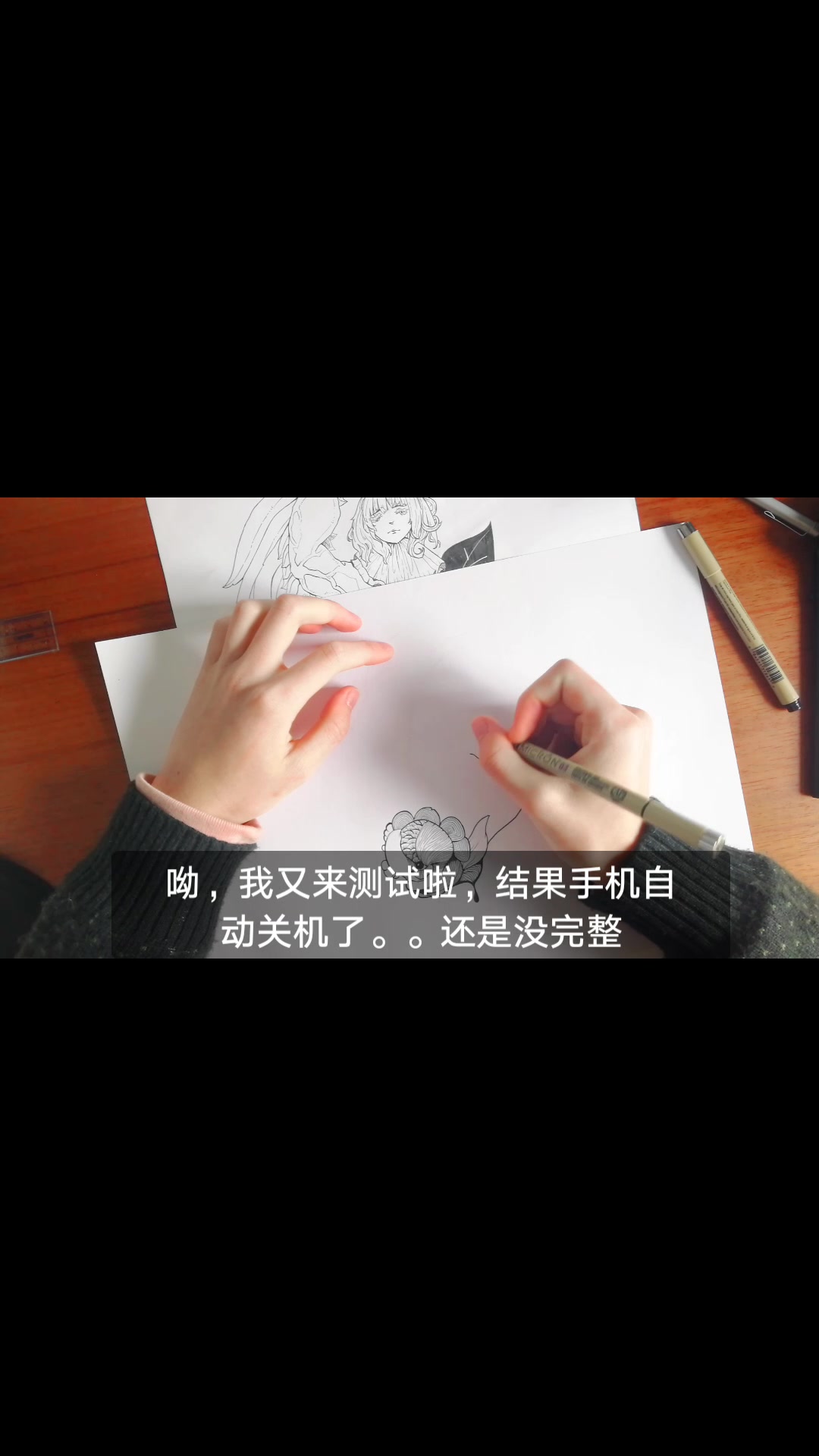 针管笔插画金鱼练习随笔