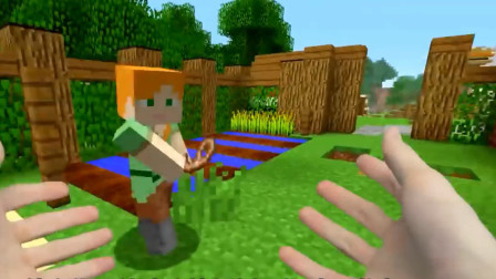 真人我的世界:珍妮居然让潇洒吃蚯蚓,潇洒变成了怪物...