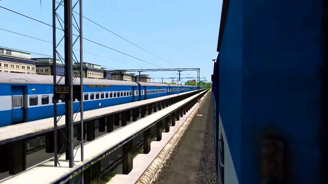 铁路火车模拟动画 第83集 火车行驶出站