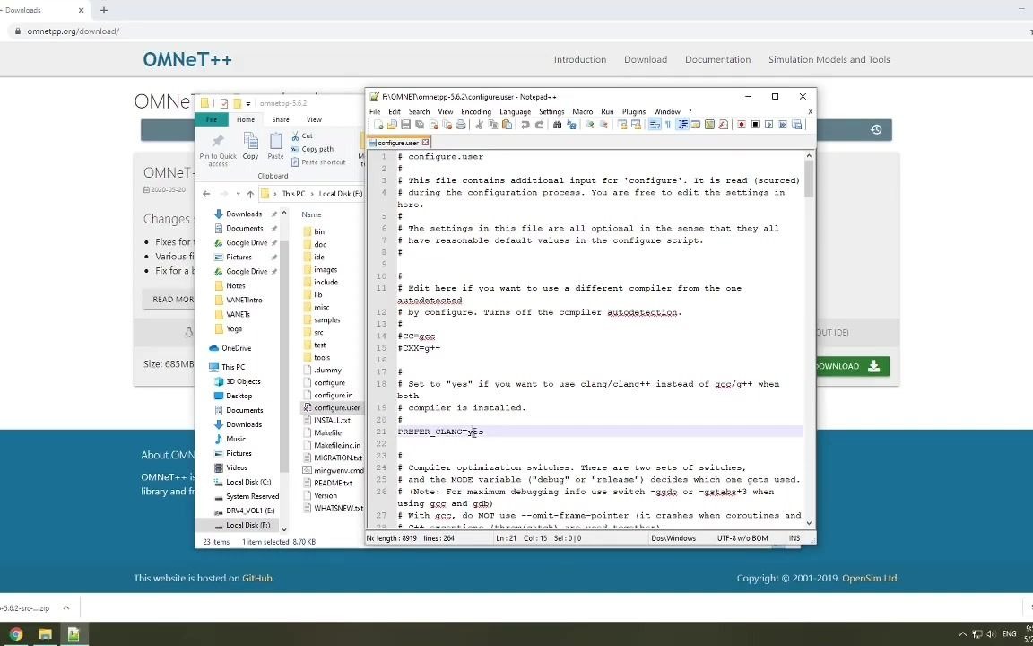 Getting started with OMNET++, INET, Veins, and SUMO