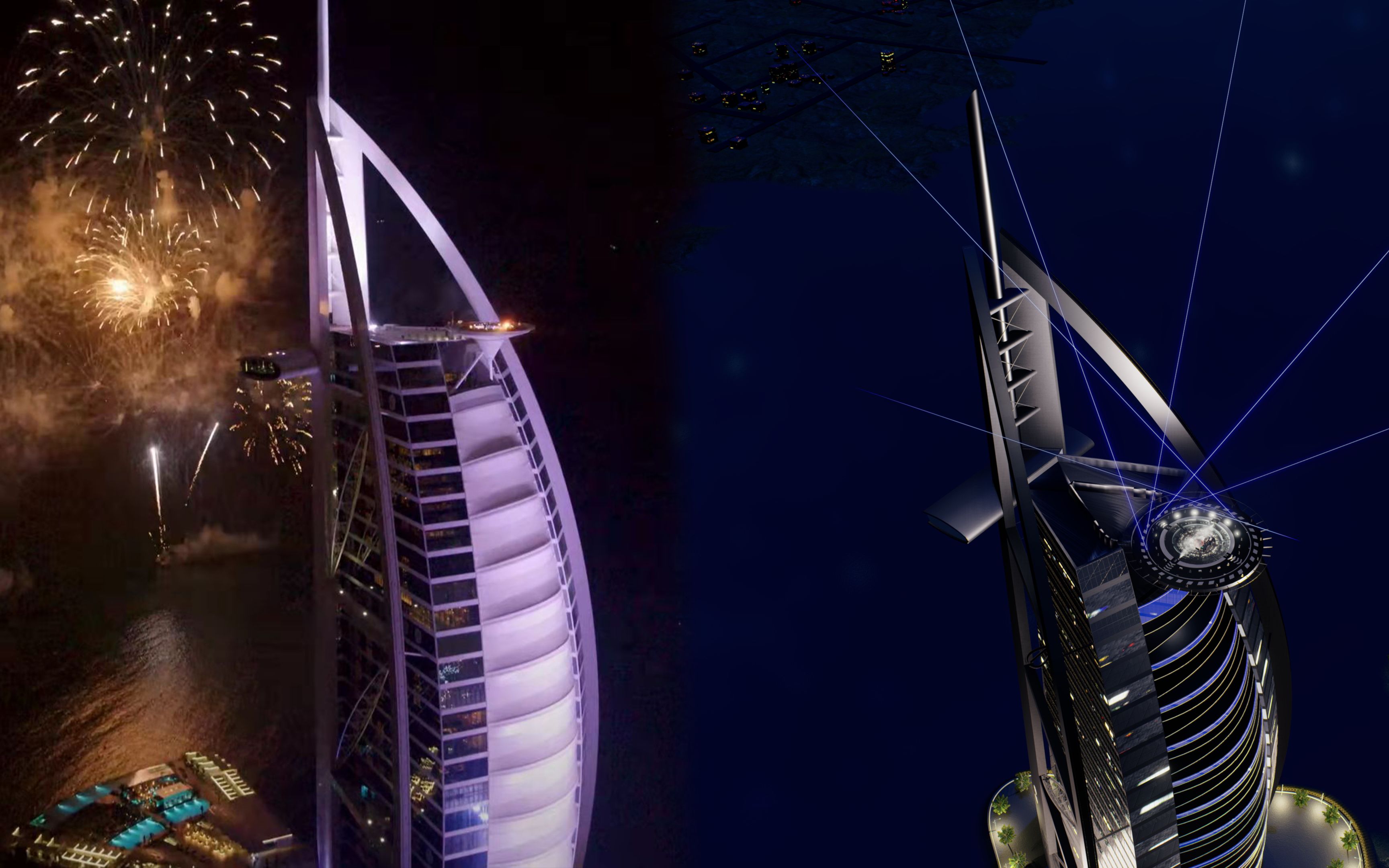 ...| United at Home 迪拜 帆船酒店 UE4 DMX 模拟设计 舞美设计城市亮化