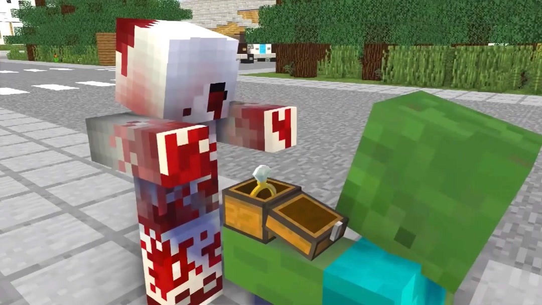 我的世界怪物学校:小僵尸和僵尸女孩的感情纠葛