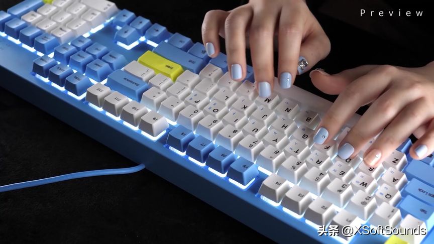 15种机械键盘的敲击声,建议戴耳机听.