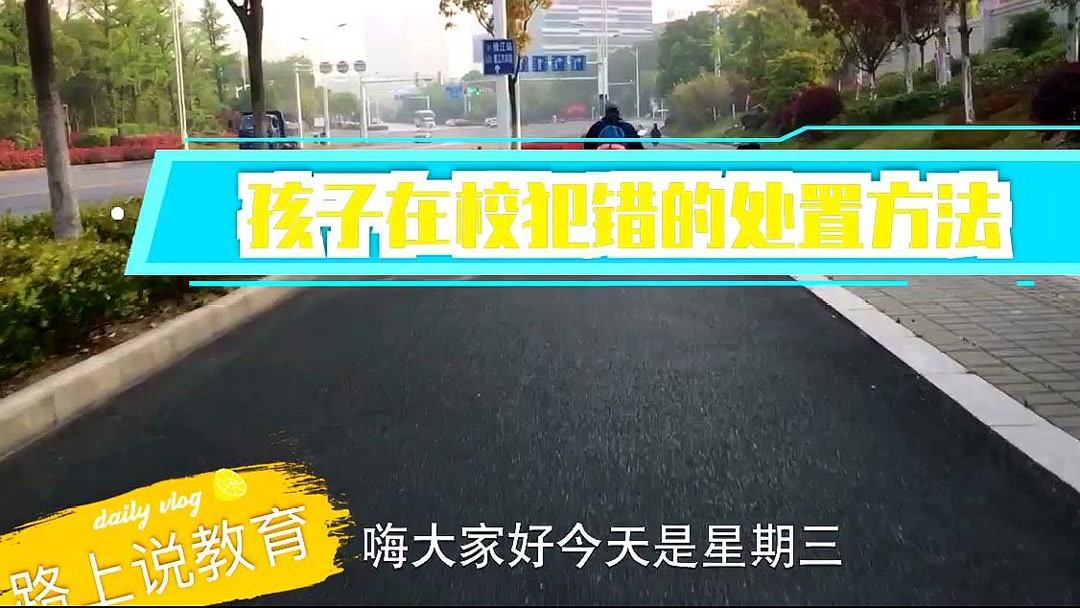 「路上说教育」孩子在校犯错家长怎么处置?首次尝试,多多包涵!