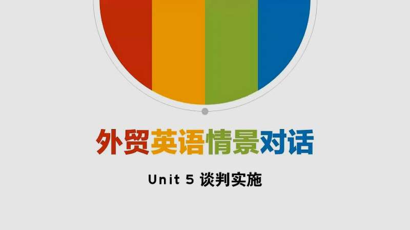 外贸英语情景对话-Unit5这是一个与外商谈判的实例
