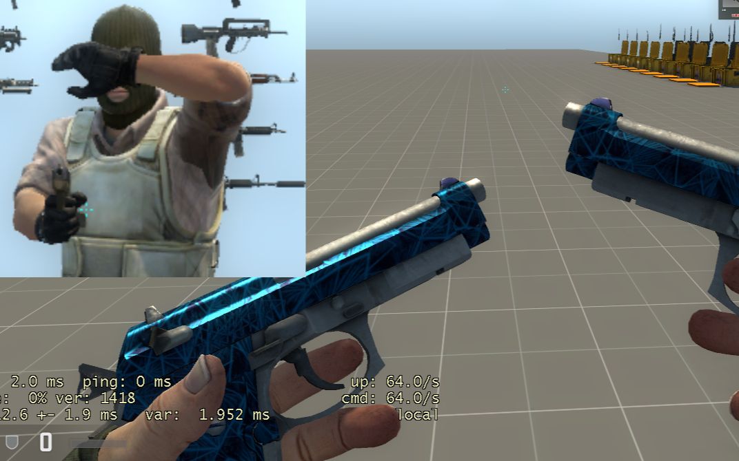 (CSGO)如果被闪的时候拿着双枪会如何?_CSGO_第一视角