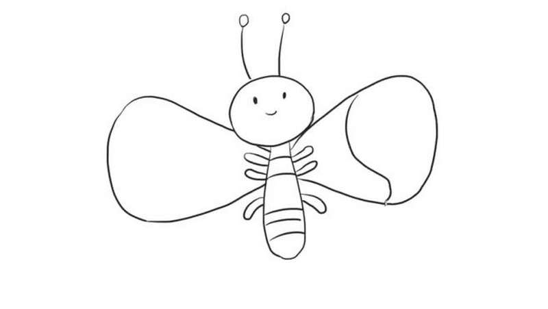 简单又好看的蝴蝶幼儿亲子儿童简笔画幼儿园学画画