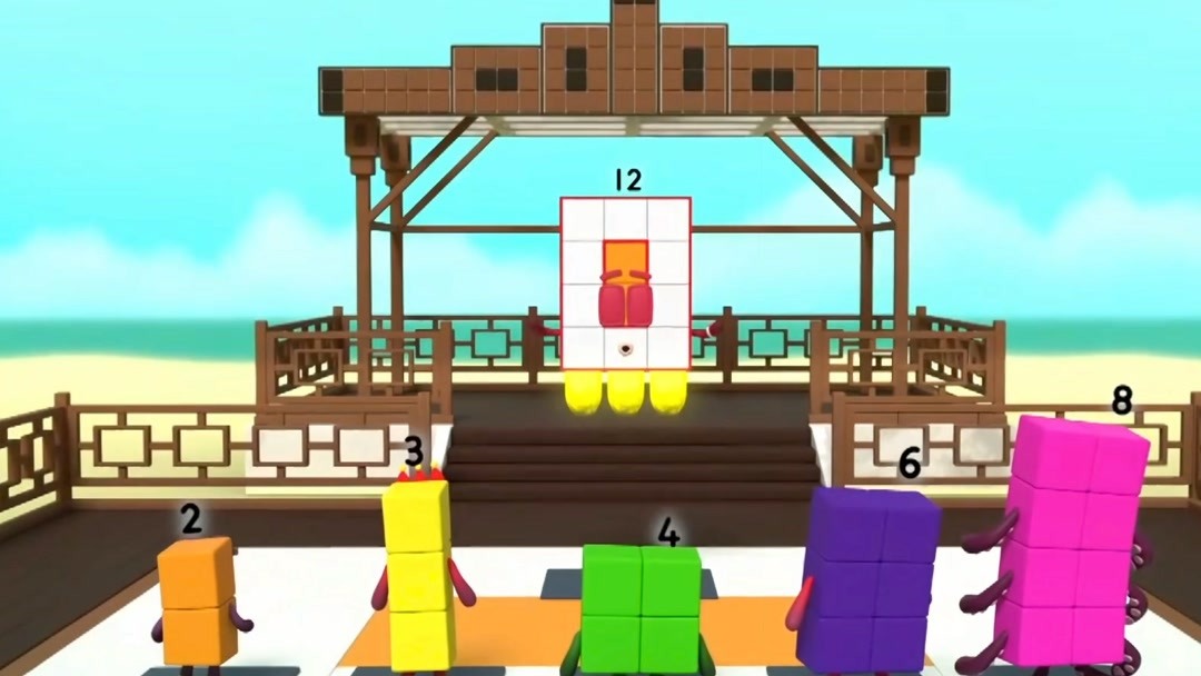 数字积木 方块动画:大哥12开早会,小伙伴认真听讲!