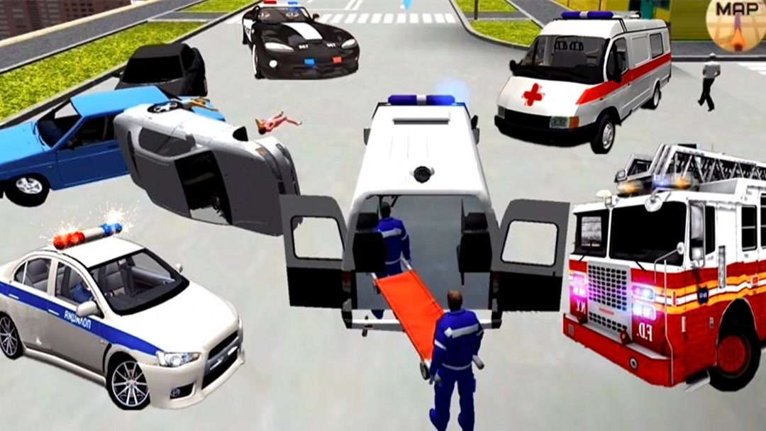 【永哥玩游戏】救护车司机驾驶救护车城市模拟救援