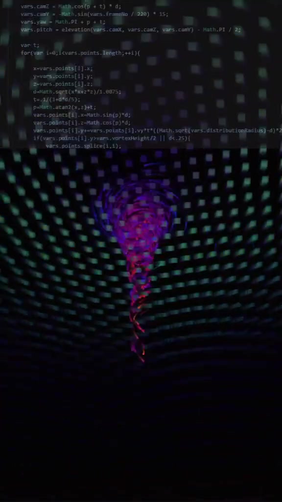 纯代码制作3D龙卷风漩涡特效