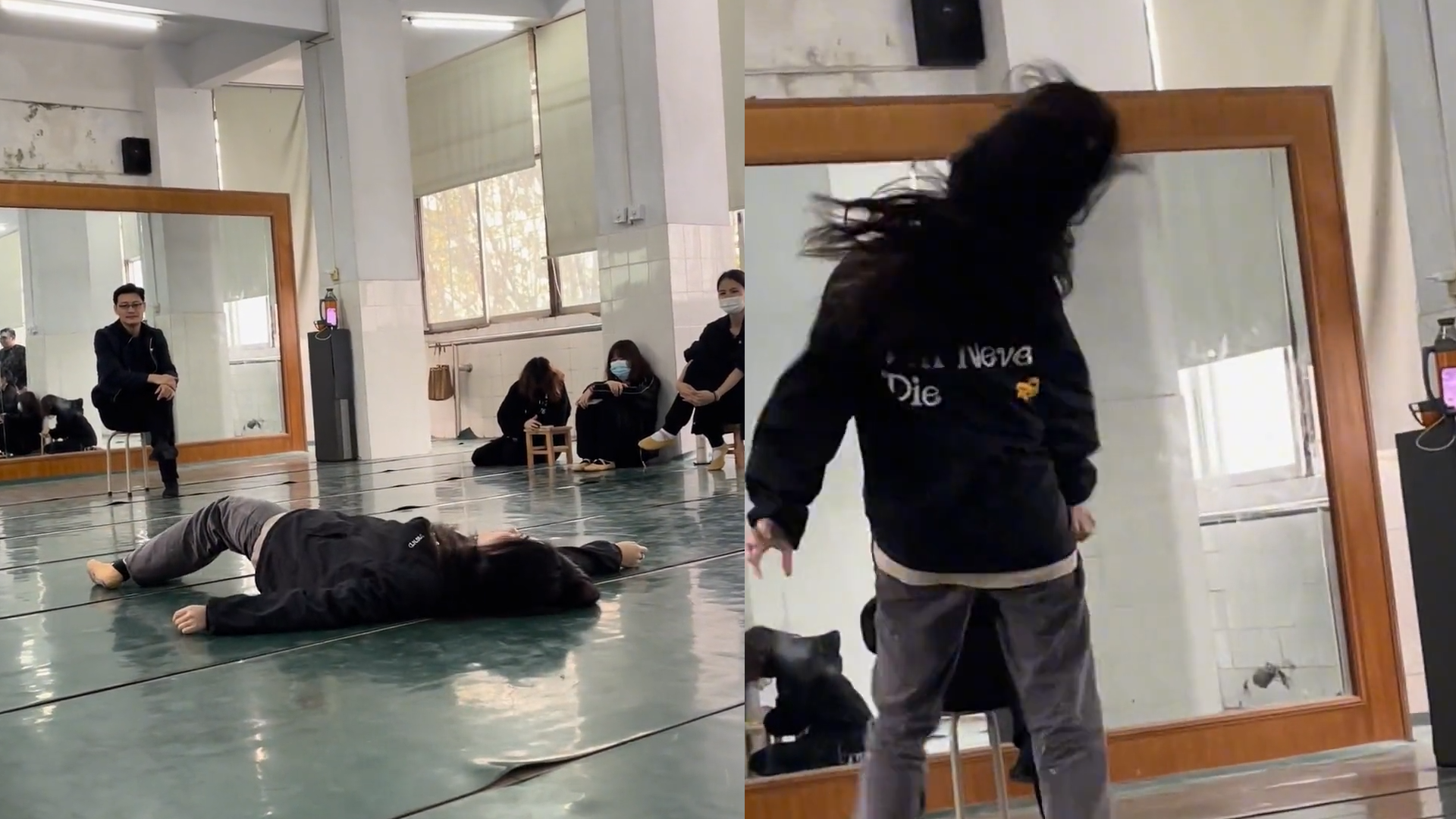 高校女生模仿丧尸起身行走,老师也被眼前一幕惊到:你不要过来啊