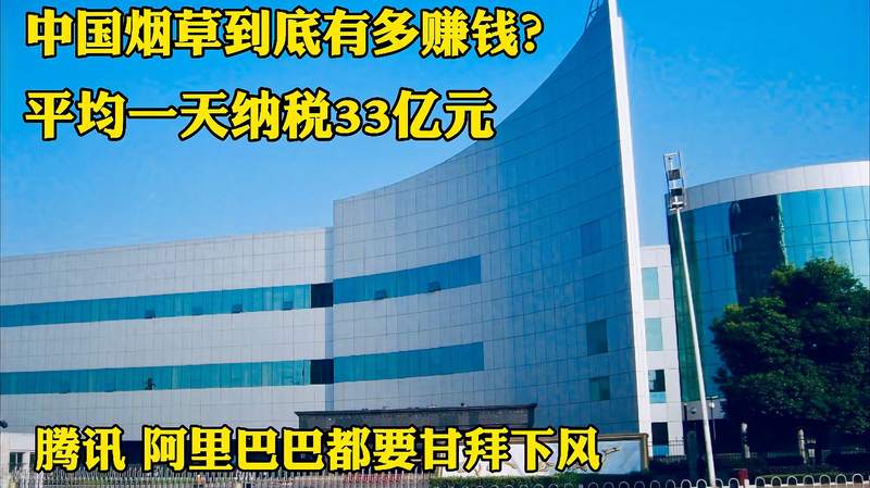 实拍中国烟草赚钱有多快?每天纳税33亿,腾讯华为都甘拜下风