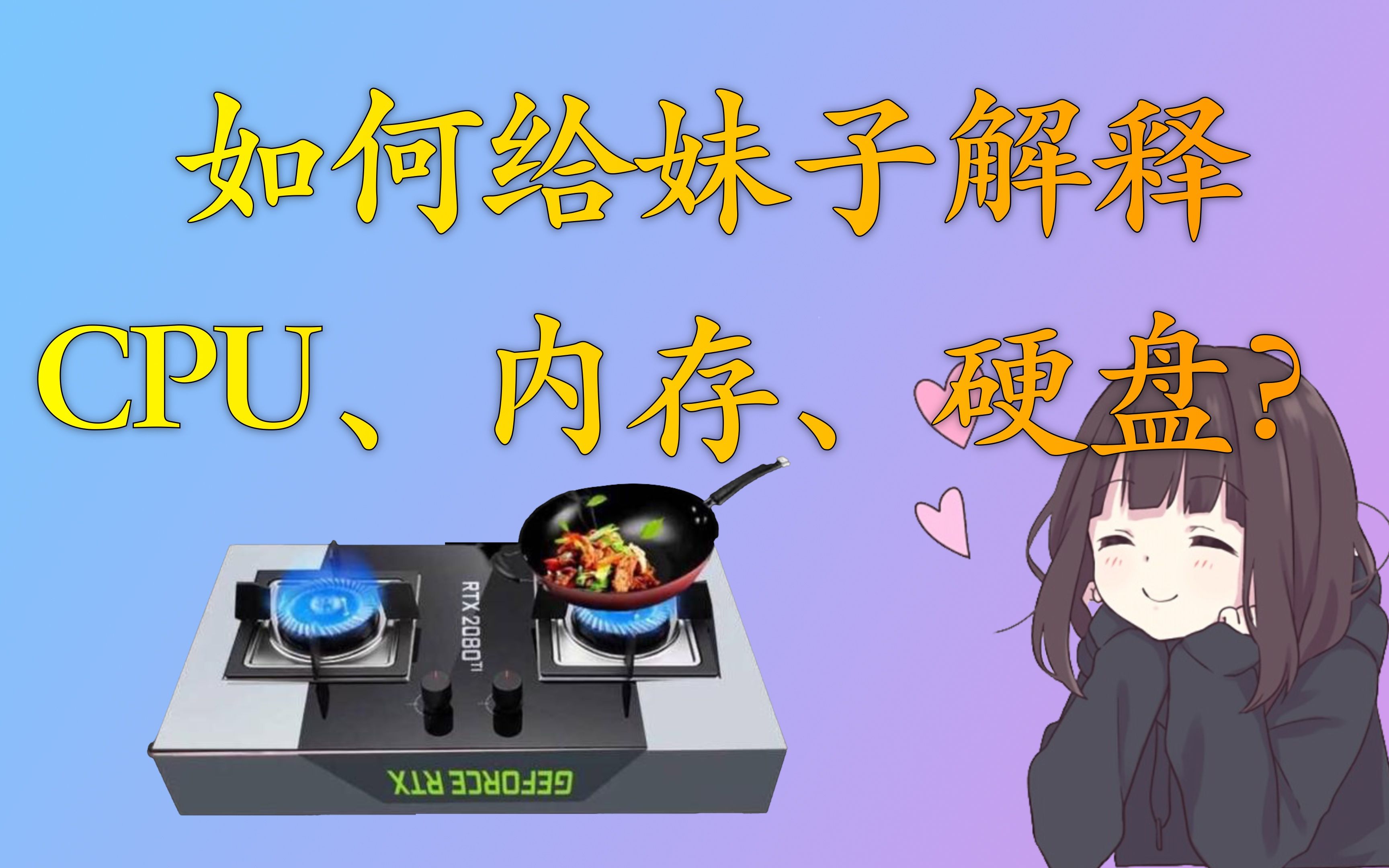 第三期(硬件) - 如何给小白解释CPU、内存和硬盘?| 你在教我做饭?