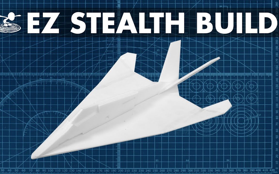 Flitetest 入门自制“喷气”系列 EZ F117隐形攻击机 制作教程