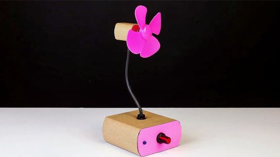 DIY一个迷你可爱的小风扇,让人喜爱!