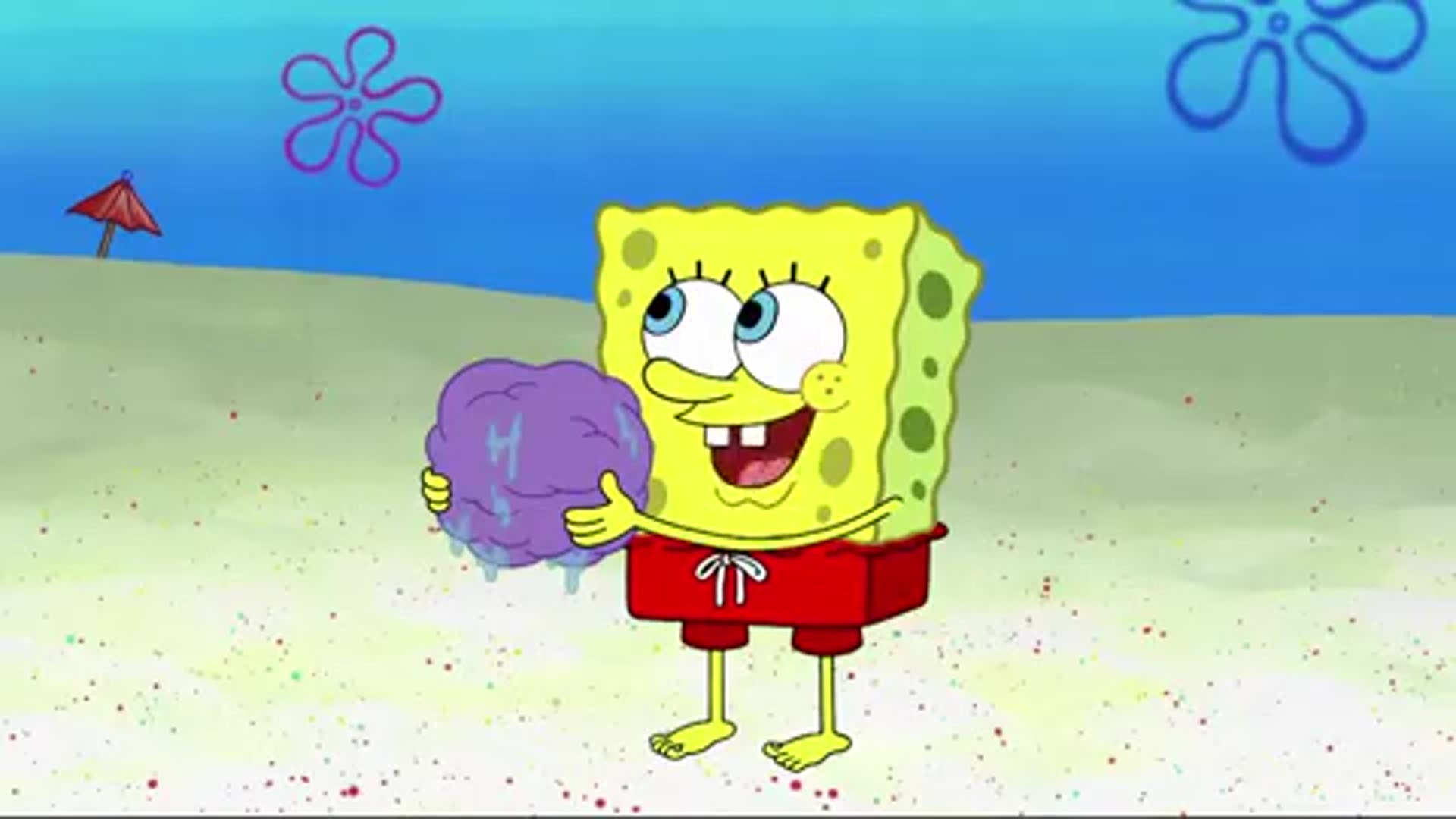 海绵宝宝痞老板住的房子太厉害了,居然可以上天入地啊