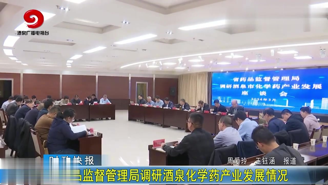 省药品监督管理局调研酒泉化学药产业发展情况