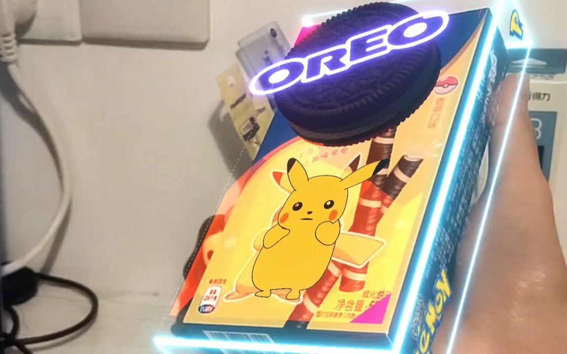 基于Vuforia开发的AR增强现实应用 - 演示:奥利奥的包装盒做的AR应用...