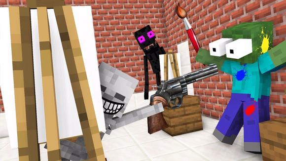 【游戏动画】我的世界之怪物学校(足球小子;平衡小车)合集。