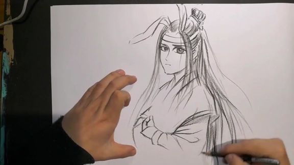 魏无羡来了,还有不要在评论区觊觎我的手了#画画 #手绘