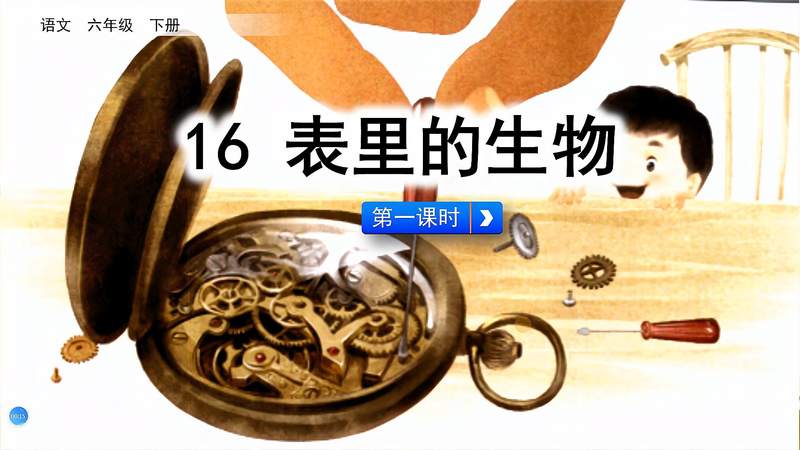 六年级下册语文《16.表里的生物》第1课时,学习课文,巩固基础