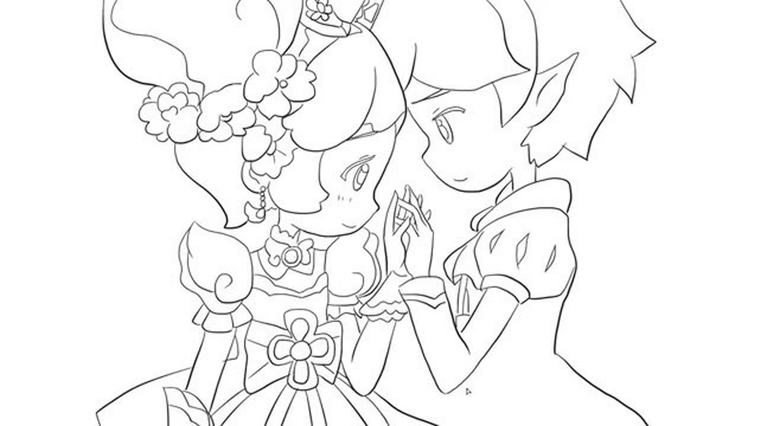小花仙之害羞的夏安安公主与王子儿童卡通简笔画