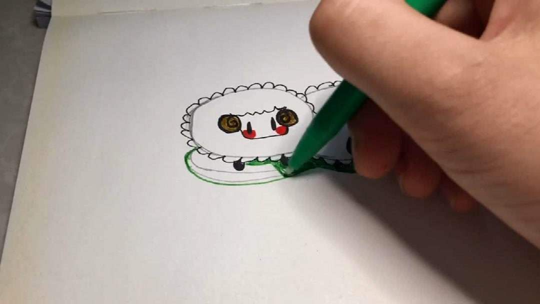 小小简笔画--绵羊