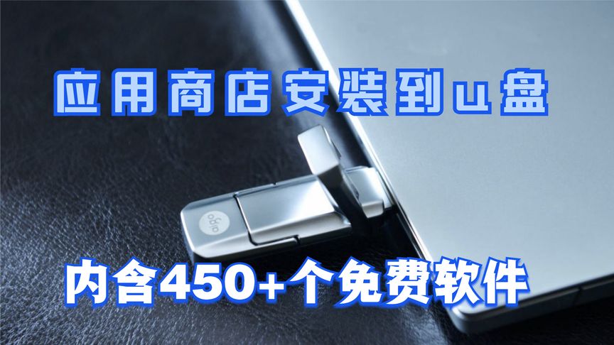 把含有450+个免费软件的应用商店安装到U盘中,随时取用。