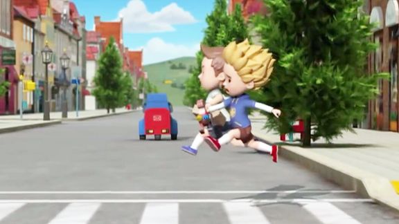 儿童交通安全动画:变形警车珀利告诉你 怎样过马路才安全