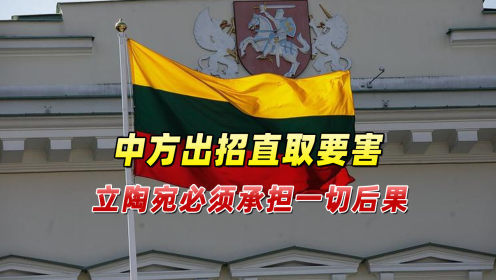以为中国不会动真格?中方出招直取要害,立陶宛必须承担一切后果
