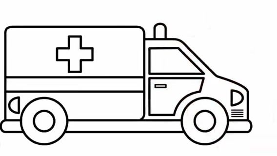 儿童简笔画:金粉小卡车