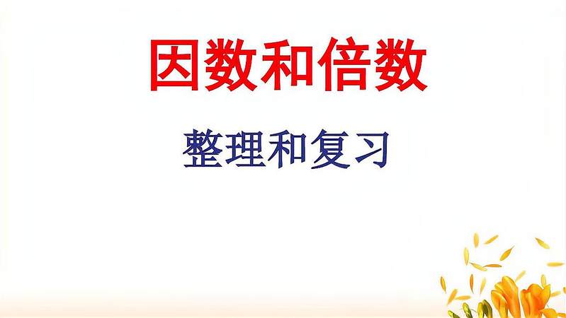 五年级数学:因数与倍数复习最终章
