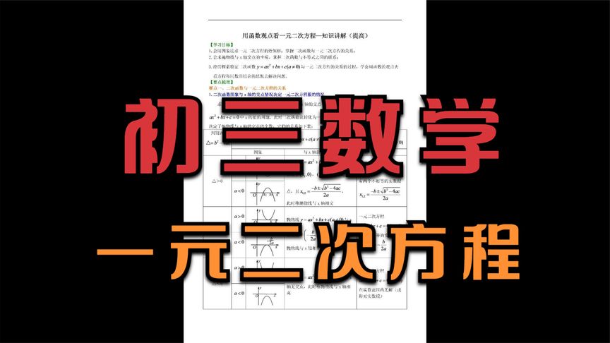 初三数学之函数观点看一元二次方程--提高版