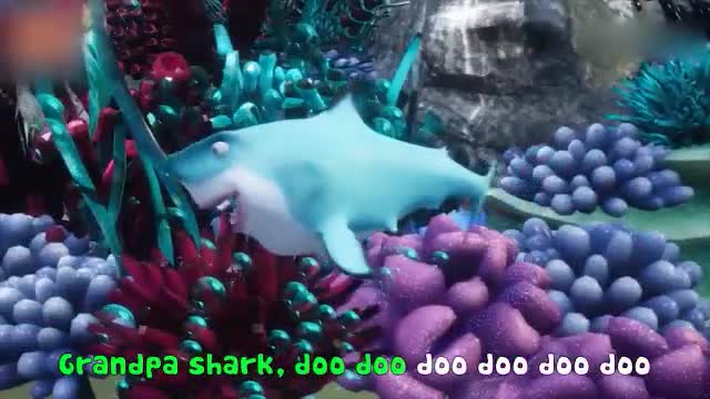 益智动画,萌娃和鲨鱼家族一起做游戏唱儿歌!