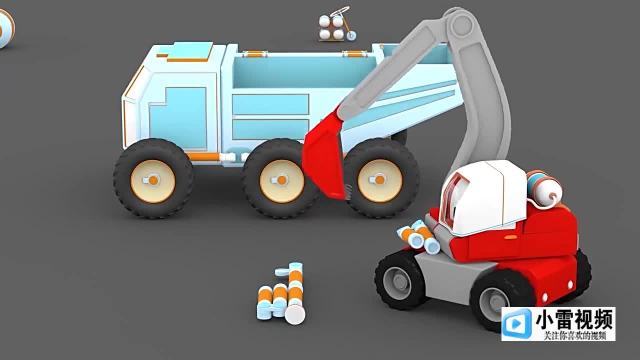 儿童动画,工程车动画卡通 迷你卡车 月球冒险