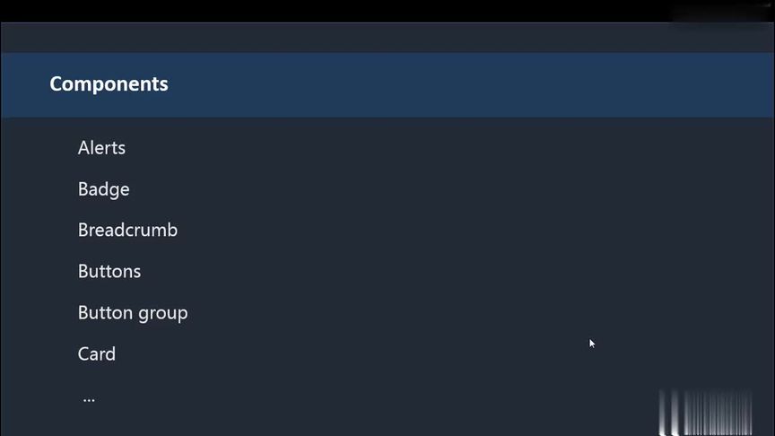 Web前端HTML5入门教程:第214讲,bootstrap4之component