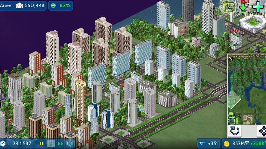 手机城市建设模拟类游戏西奥小镇,看看我六十万人口的城市