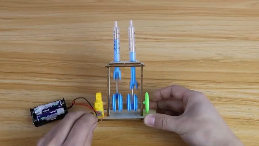 燃油电动发动机模型#发动机 #科技小手工小制作