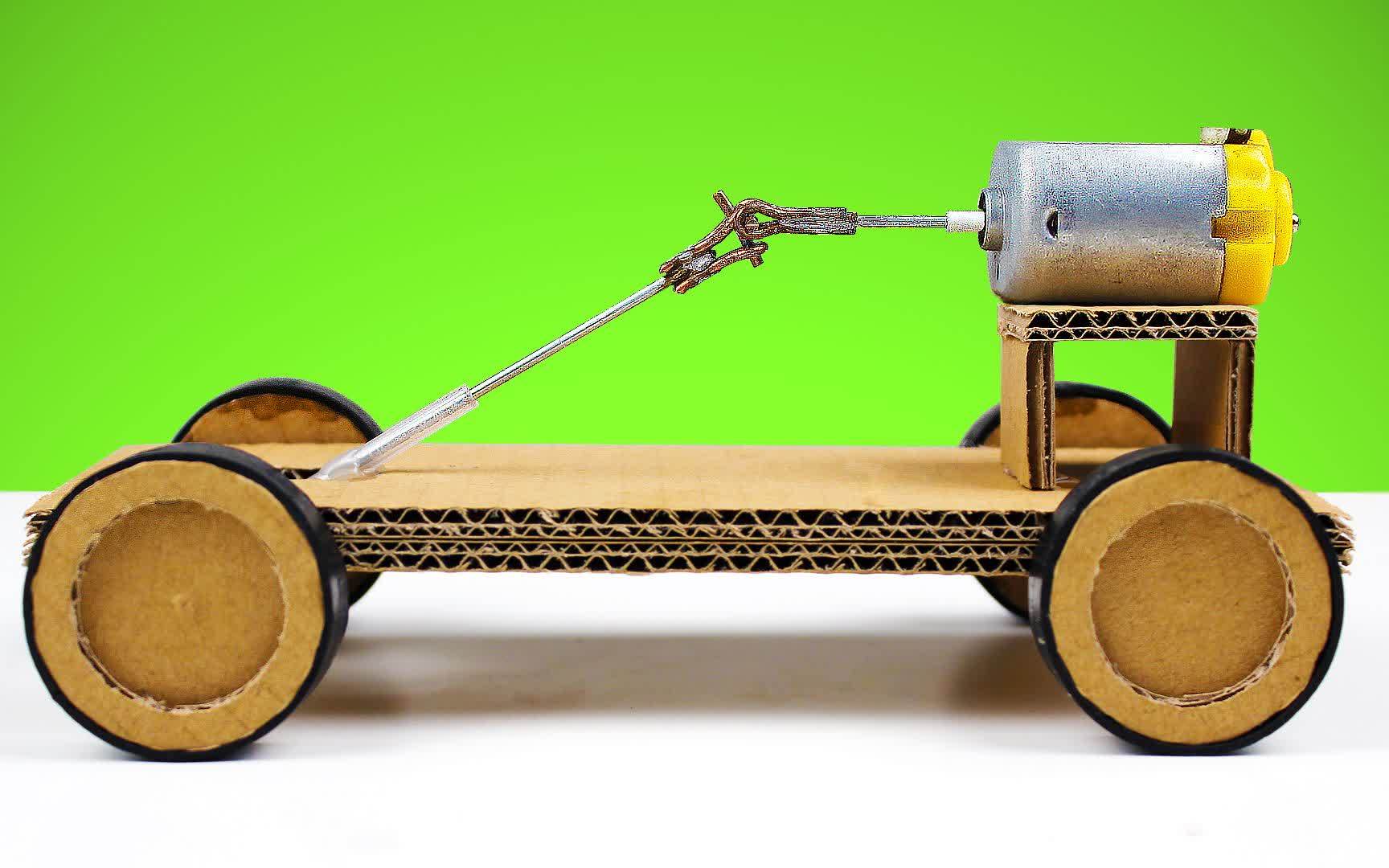 【手工制作】传动轴小车,让你了解万向节工作的原理