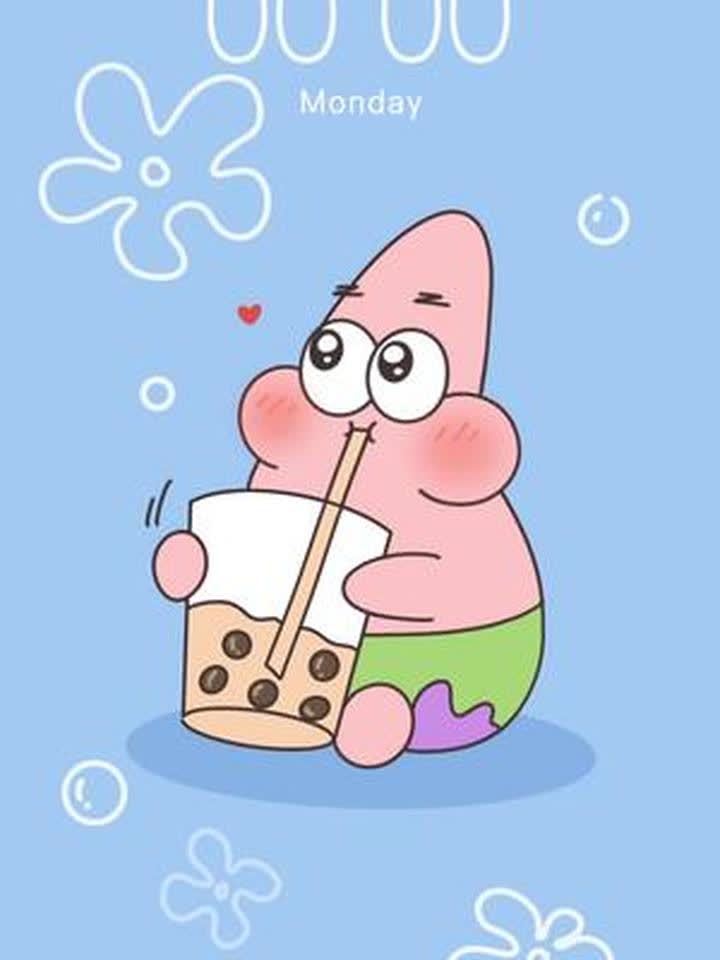 艾特你的列表第一为好友来画这个派大星壁纸吧 绘画 绘画 简笔画 教程