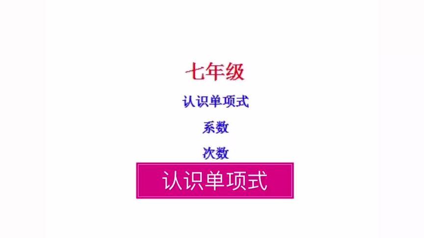 认识单项式,次数和系数,陆续更新到九年级#初中数学