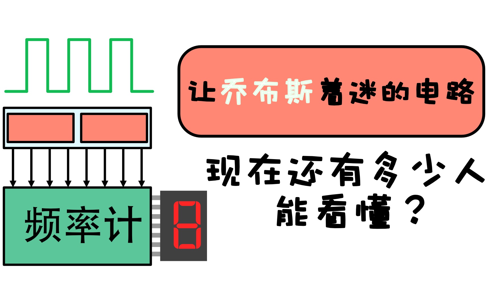 乔布斯小时候设计过的电路,极其巧妙,频率计数器是怎么工作的?