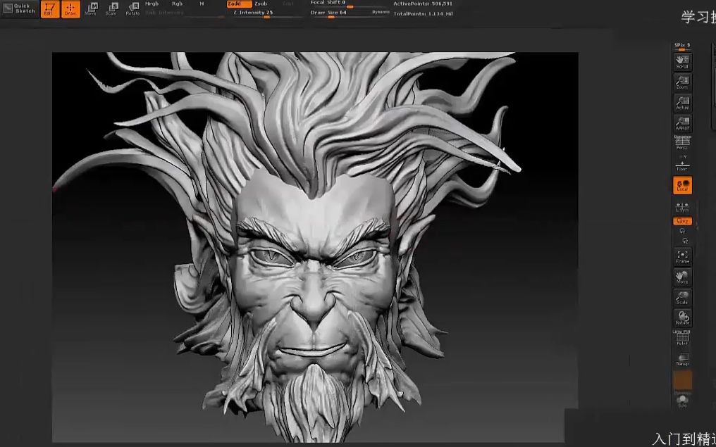 ZBrush教程中文教程从入门到精通全面人物建模高级视频教程