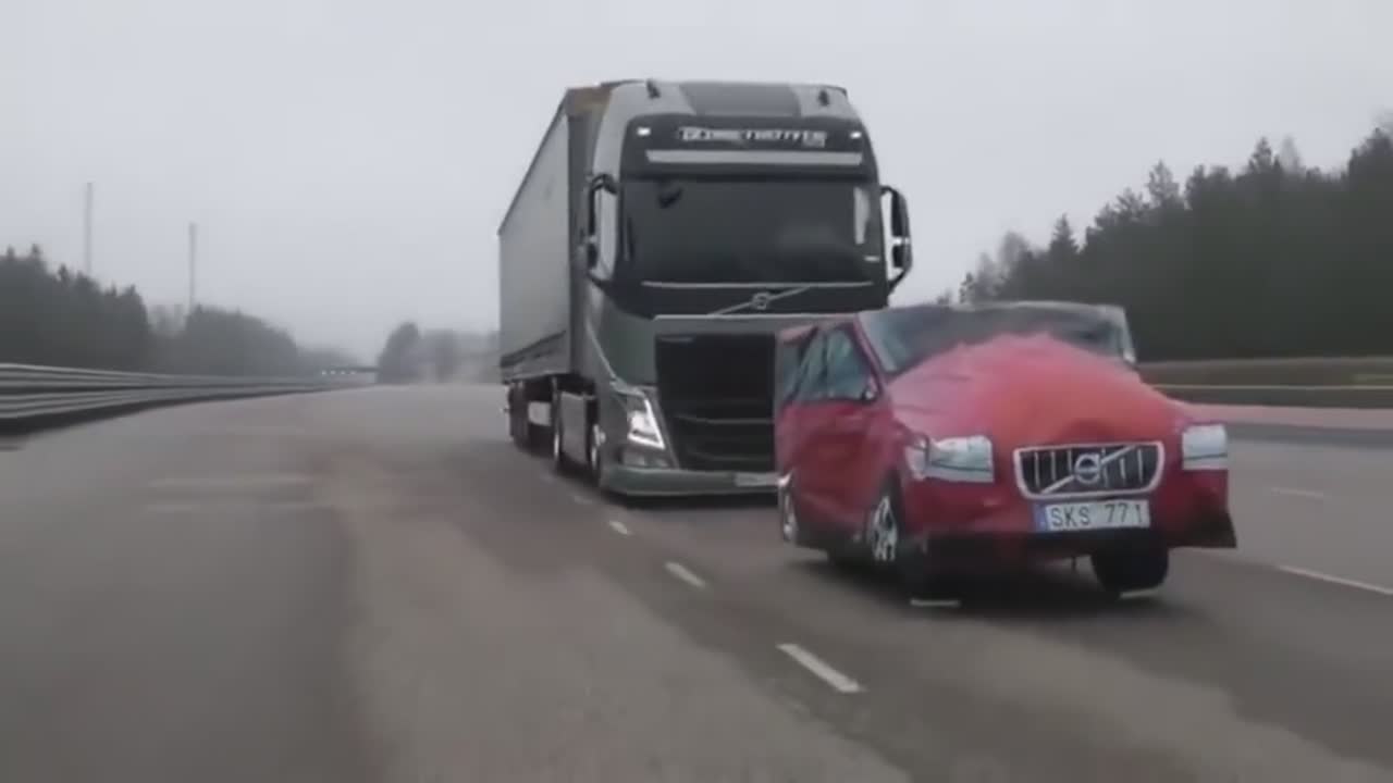 沃尔沃卡车主动安全测试