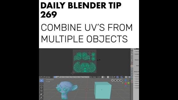 blender-每日小技巧-269 - 合并UV-多个物体如何操作
